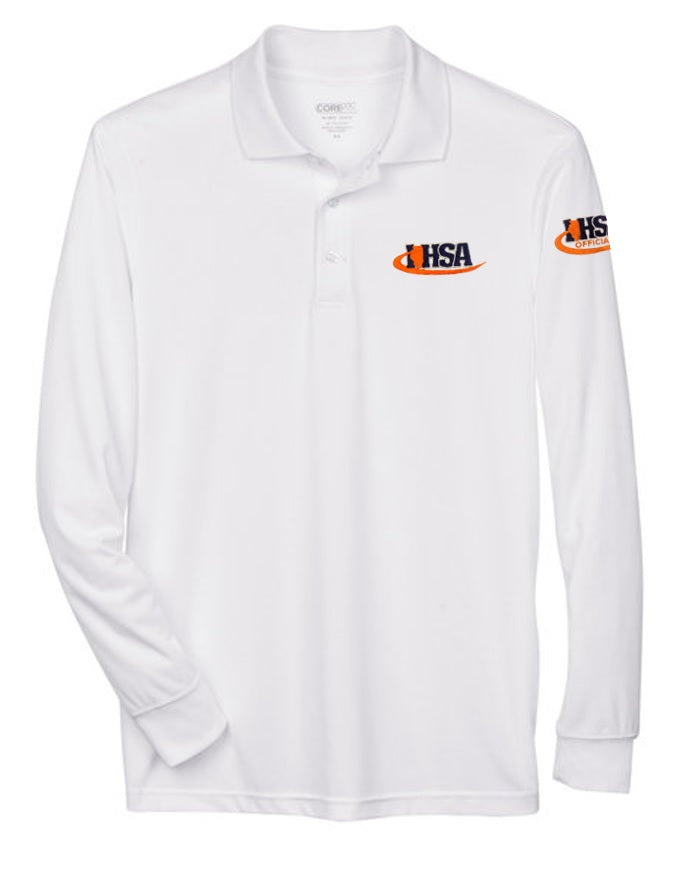 White Moisture Wicking Referee LS Shirt (IHSA) | Gerry Davis Sports