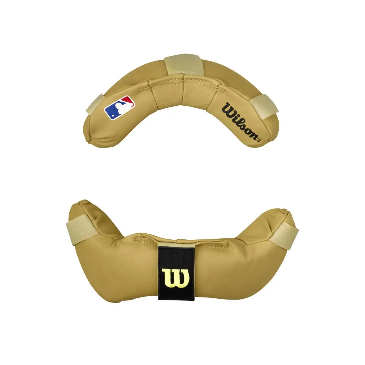 Wilson Full Grain Leather Tan Umpire Mask Pads | Gerry Davis Sports